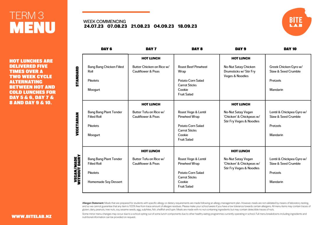 Lunches – Manurewa South School